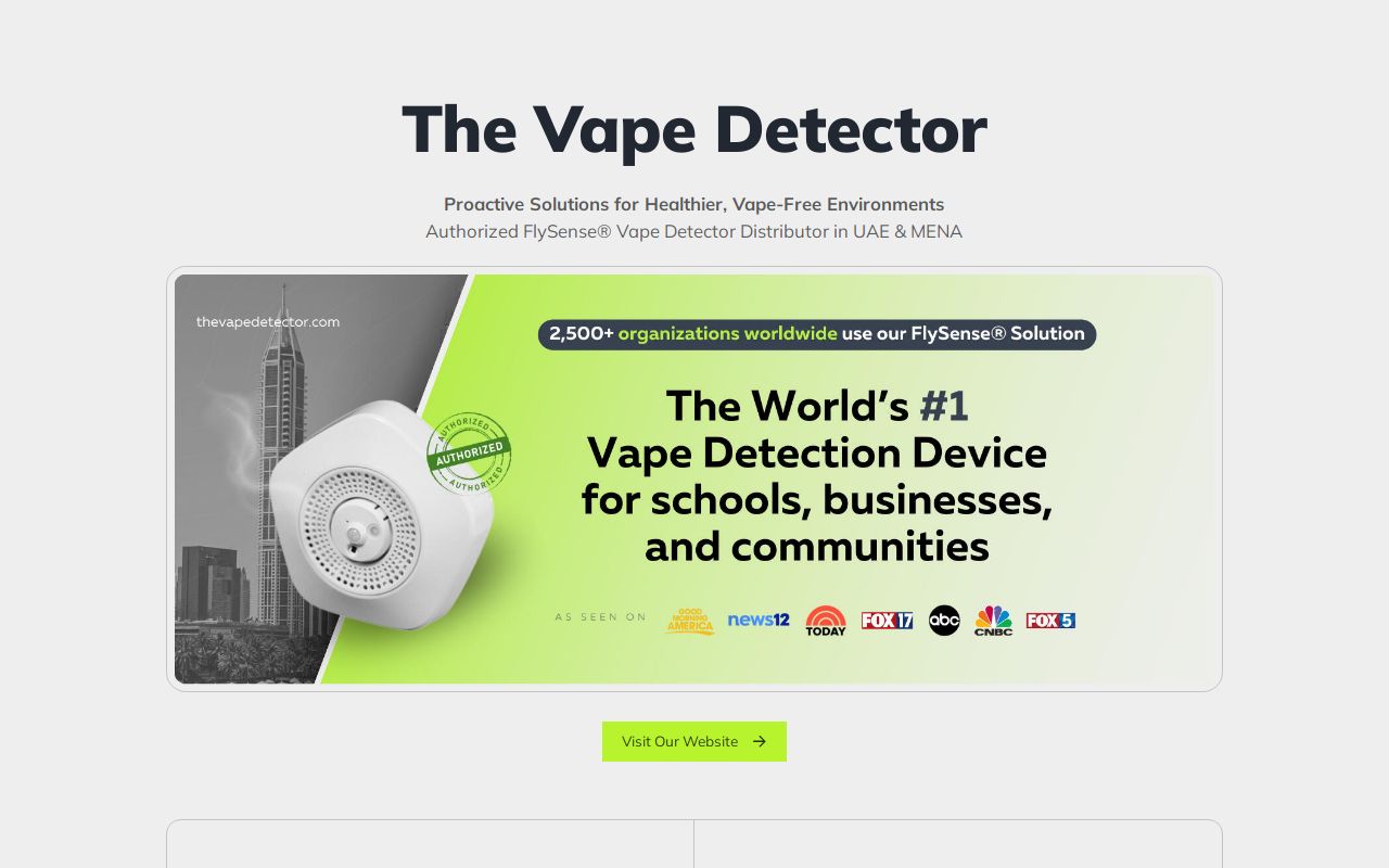 The World's #1 Vape Detector | Authorized FlySense® Vape Detector ...